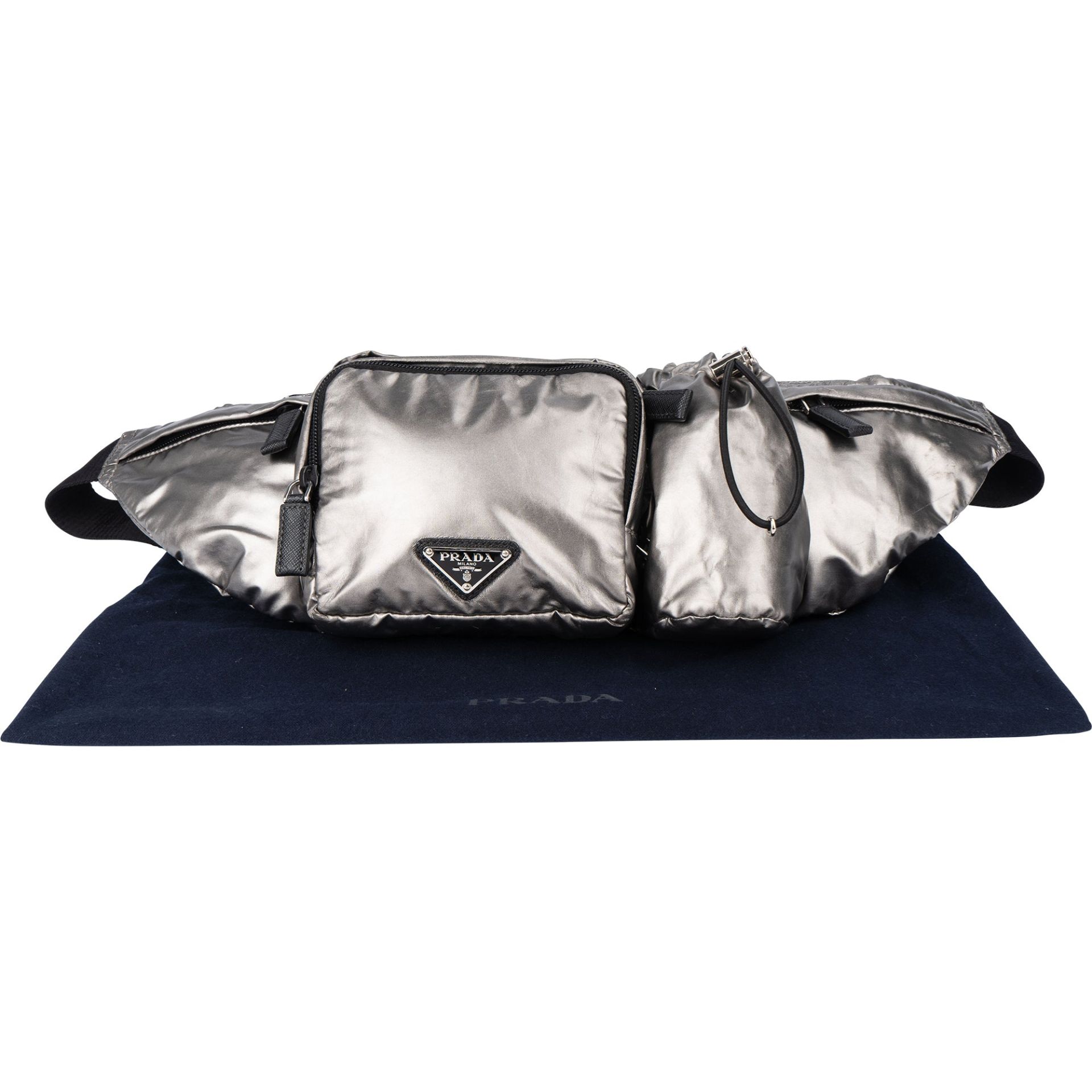 Prada Prada Silver Line Triangle Crossbody Bumbag