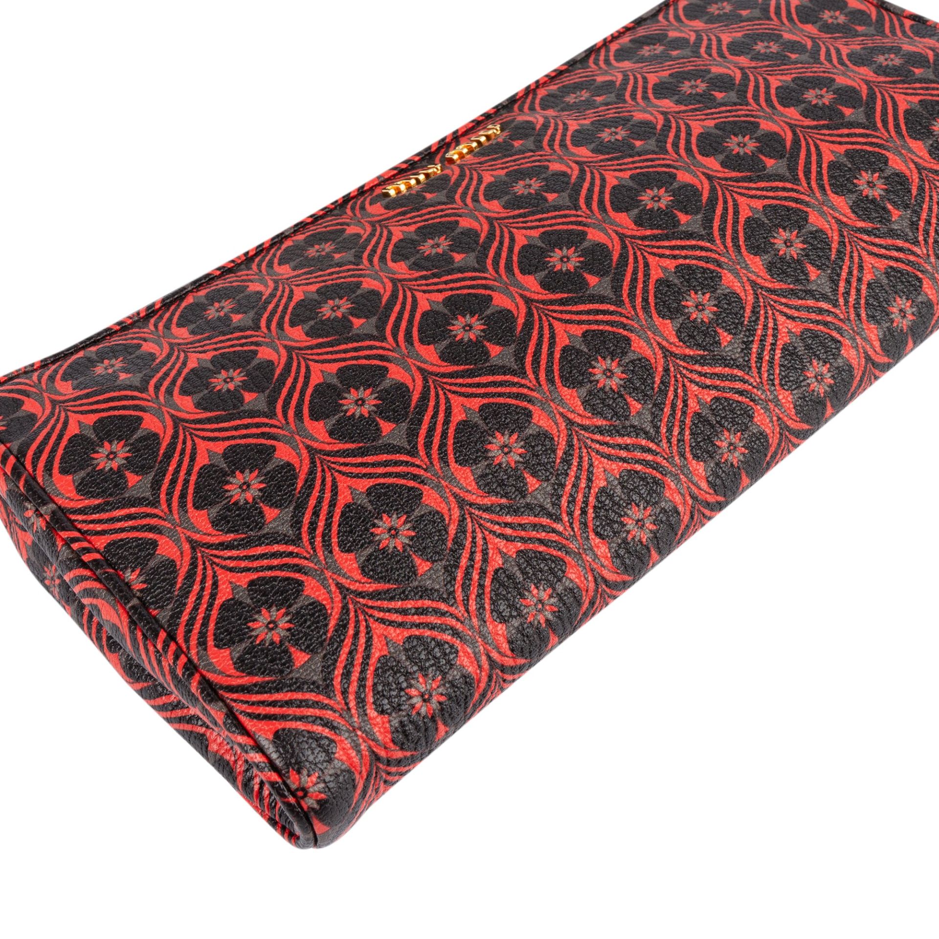 Miu Miu Miu Miu Printed Leather Wristlet Pouch